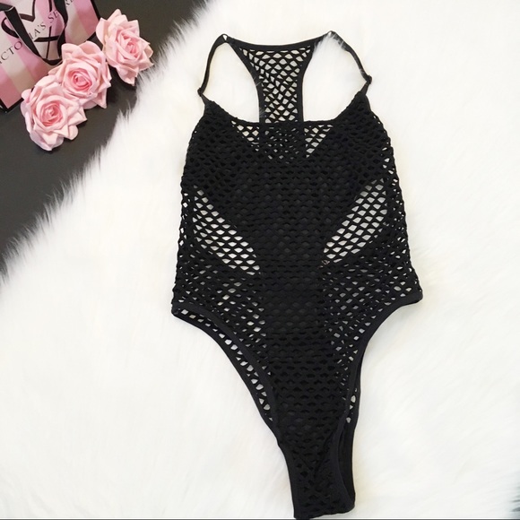 Victoria's Secret | Swim | New Vs Sexy Fishnet One Piece Cheeky Swim ...